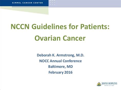 Nccn Guidelines For Patients Ovarian Cancer