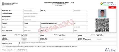 Jee Main 2022 Result Declared Live Nta Session 2 Results At Jeemain