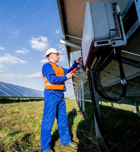 Premium Photo The Inspector Checks The Actual Output Voltage Level Of Inverter