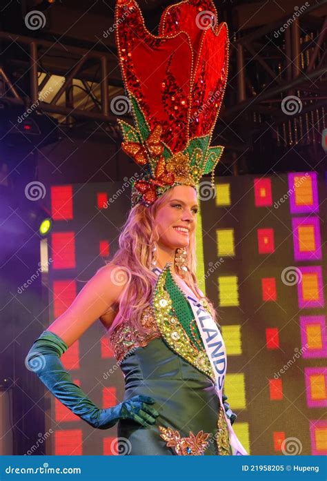 Miss Netherlands Wearing National Costume Editorial Image Image Of