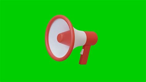 마케팅 시간 개념 사실적인 3d 확성기 스피커 또는 확성기 Bullhorn 홍보 발표 마이크 모형이 있는 확성기 3d 확성기 그린 스크린의 확성기 아이콘 크로마키 크로마