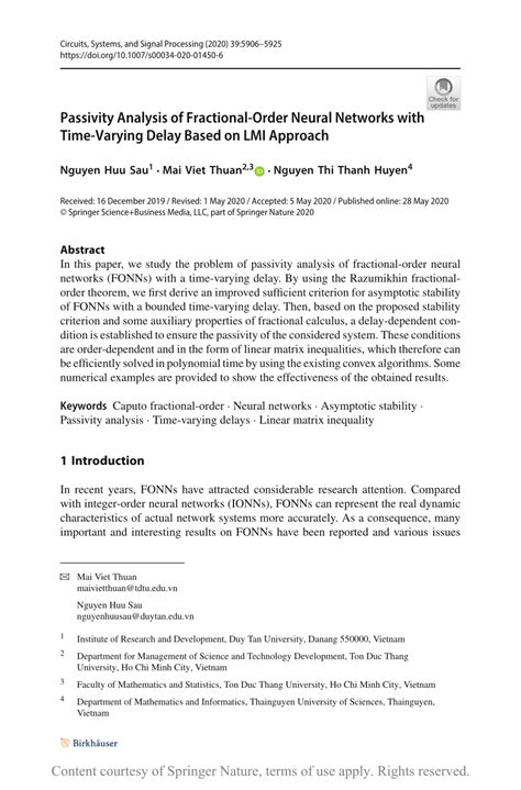Passivity Analysis Of Fractional Order Neural Networks With Time Varying Delay Based On Lmi