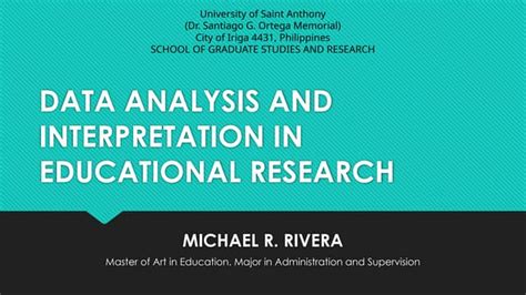 Data Analysis And Interpretation In Educational Research Pptpptx Educational Assessment