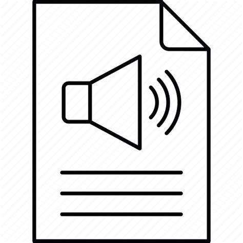 Document File Sheet Sound Icon Download On Iconfinder