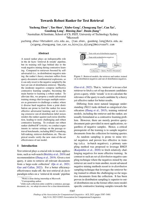 Pdf Towards Robust Ranker For Text Retrieval