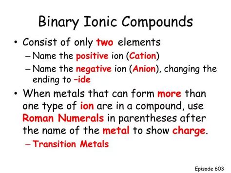 Ppt Binary Ionic Compounds Powerpoint Presentation Free Download Id 3147103