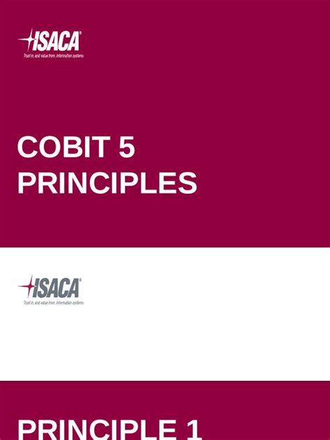 Tamam Isaca Cobit 5 Foundation Principle1 Pdf Career And Growth Business
