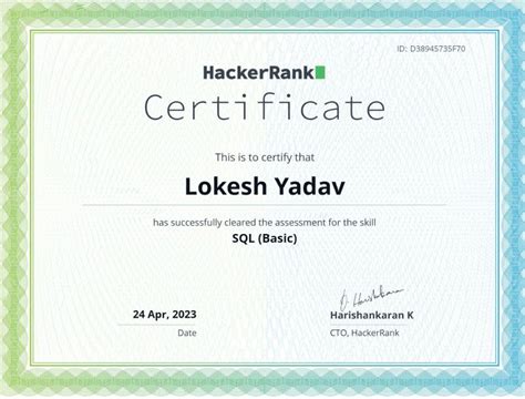 Lokesh Yadav On Linkedin Im Happy To Share That Ive Obtained A New Certification Sql Basic