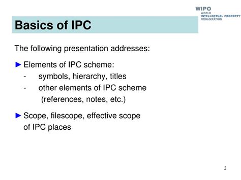 PPT IPC International Patent Classification Basics PowerPoint Presentation ID 2971288