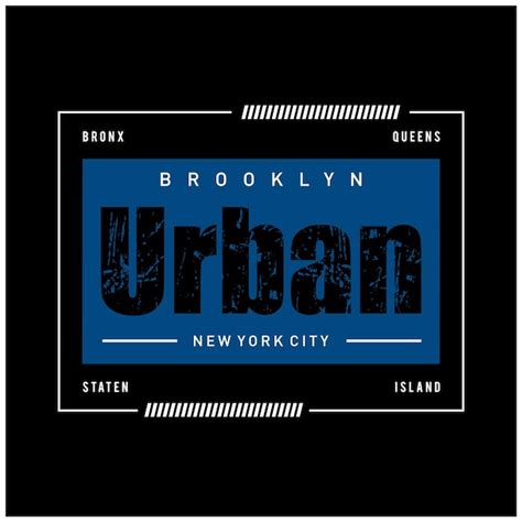 도시의 뉴욕시 타이포그래피 디자인 T 셔츠 벡터 프리미엄 벡터