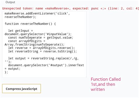 Javascript I Am Trying To Minimize The Size Of Js File Using Js Minifier But That Js Minifier