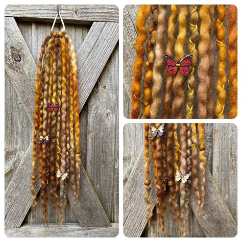 Butterfly Dreadlock Ponytail Dreadlocks Dread Fall Festival Hippie Boho