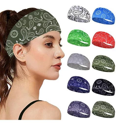 스포츠 헤어 밴드 신축성 요가 땀 흡수 머리띠 러닝 피트니스 터번 야외 체육관 헤드랩 티몬