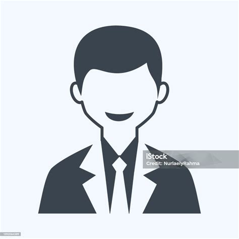 아이콘 남성 사용자 웹 인터페이스 기호에 적합합니다 글리프 스타일 편집 가능한 간단한 디자인 디자인 템플릿 벡터 간단한 기호 그림 경영자에 대한 스톡 벡터 아트 및 기타