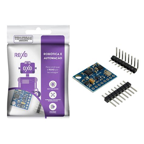 Sensor Acelerômetro Giroscópio 3 Eixos Gy 87 10dof Roxo Mixtou