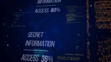 Footage Free Secret Information Words With Access Procentage Counts On A Development