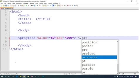 Html Progress Bar Youtube
