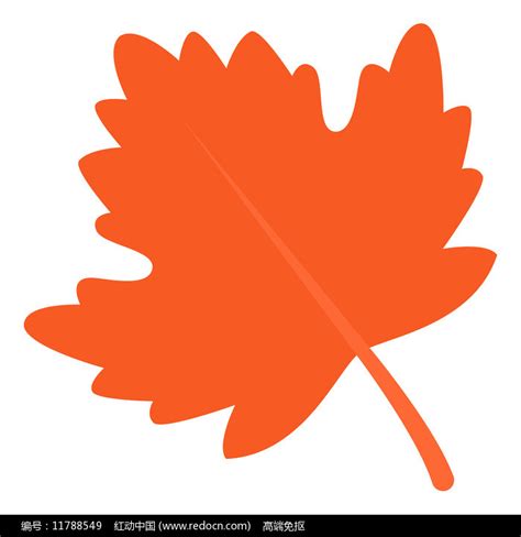 卡通一片橘色的枫叶元素图片下载 红动中国