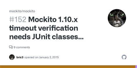 mockito 1 10 x timeout verification needs junit classes verifyerror