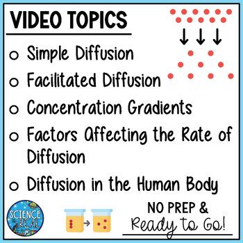 Diffusion Amoeba Babes Video Handout By Science Is Real TPT
