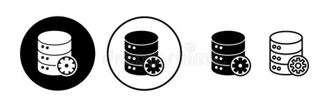 Database Icon Server Icon Storage Stock Vector Illustration Of