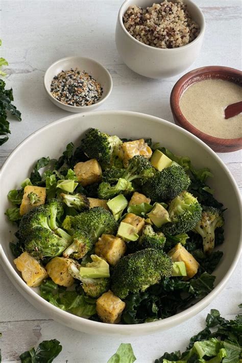 Tempeh And Broccoli Caesar Grain Bowl
