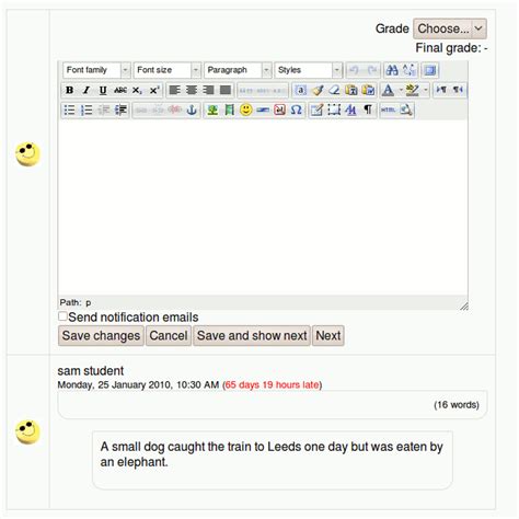 Grading Interface 20 Moodledocs