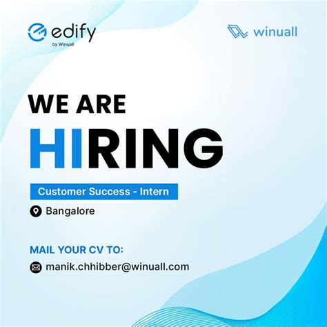 Manik C On Linkedin We Are Hiring For A Customer Success Intern Mail