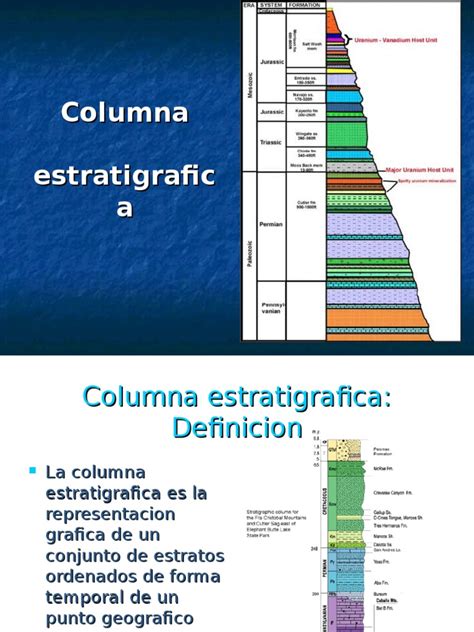 Columnas Estratigráficas Estrato Estratigrafía