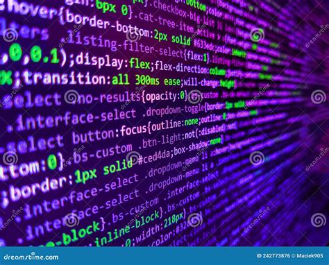 Code On Dark Background Css3 Code On A Colorful Background Programing Workflow Abstract