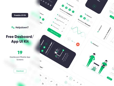 Helpdown Ui Kit Free Xd Resource Adobe Xd Elements
