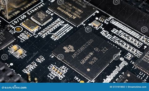 Laptop Motherboard Closeup Electronic Components Circuit Board Background Editorial Photography