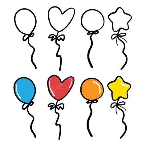 풍선 손 그리기 풍선 낙서 손 세상에 알리다 검은 Png 일러스트 및 벡터 에 대한 무료 다운로드 Pngtree