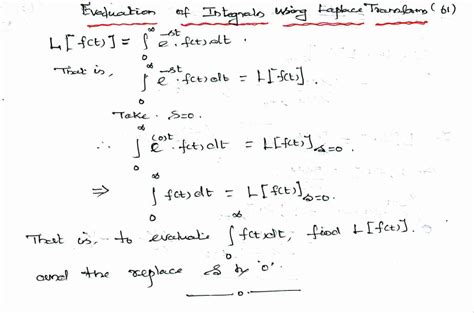 Tpgit Mathematics Laplace Transform Of Integrals Evaluation Of