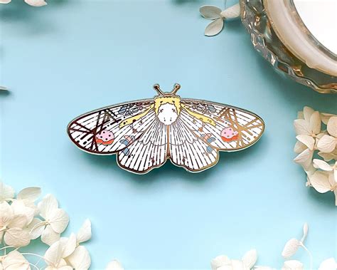 Picasso Moth Baorisa Hieroglyphica Enamel Pin Alum And Ink