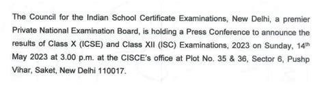 ICSE Results 2023 OUT Live Cisce Org CISCE 10th ISC 12th Result Link Toppers