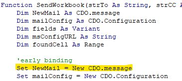 Vba CDO Message Crashing Excel Stack Overflow
