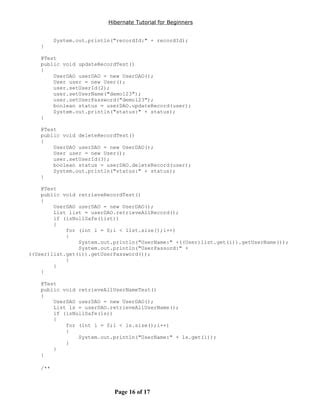 Hibernate Tutorial For Beginners Doc Databases Computer Software And Applications