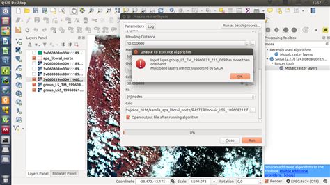 Raster Creating Mosaic With Multiband Layers Using QGIS Geographic Information Systems