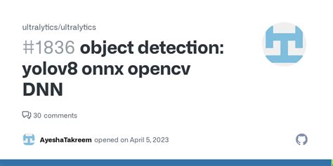 Object Detection Yolov8 Onnx Opencv Dnn · Issue 1836 · Ultralytics