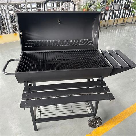 Heavy Duty Trolley Steel Barbecue Smoker Grill Rust Outdoor Barbecue