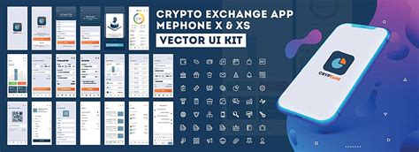Cryptocurrency Ui Kit For Mobile App Or Website With Responsive Design Options Vector