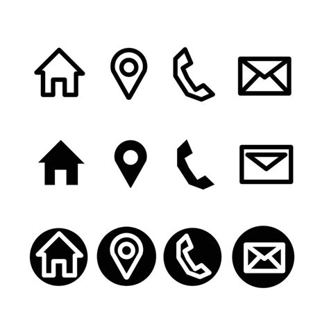 Contact Us Icon Vector Communication Icon Set 25477455 Vector Art At Vecteezy