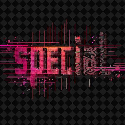 premium psd dazzling neon grid of special text with neon hot pink and