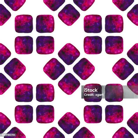 완벽 한 패턴을 그린 수채화 손입니다 표면 디자인 직물 포장지 배경 화면 휴대 전화 케이스 인쇄 직물에 대 한 사각형 텍스처를 추상화 합니다 0명에 대한 스톡 벡터 아트 및