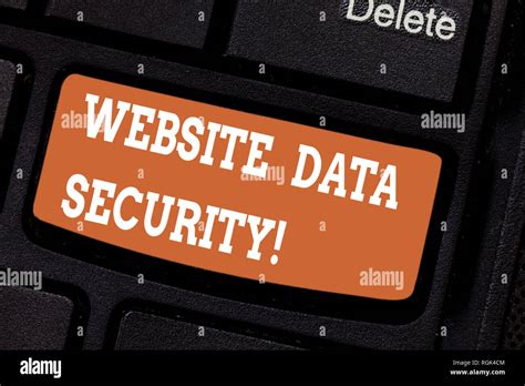 Word Writing Text Website Data Security Business Concept For