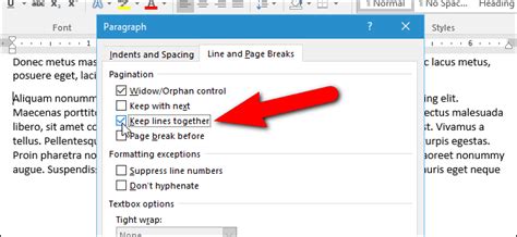 How To Stop A Paragraph From Splitting Between Pages In Microsoft Word