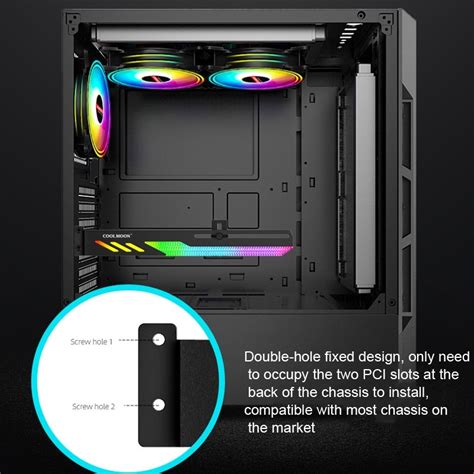 COOLMOON GT Graphics Card Bracket With V ARGB Multi Interface White Alexnld Com