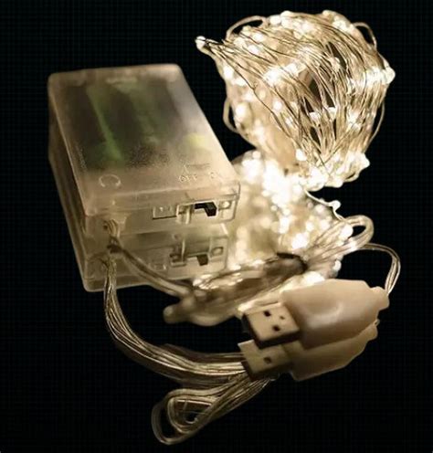 Гірлянда на батарейках Aax3 Usb 100led 10 0 м теплий білий — ціна 118 грн у каталозі