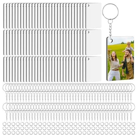 270pcs Double Sided Rectangle Sublimation Keychain Blanksdensity Board